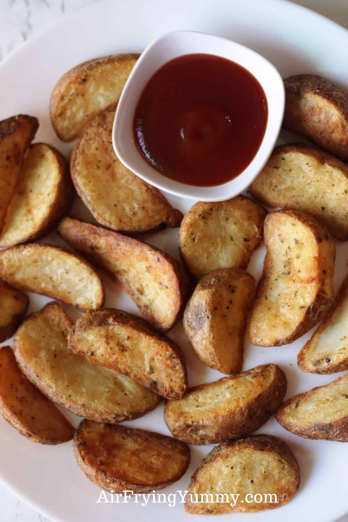 Air Fryer Frozen Potato Wedges - Air Frying Yummy