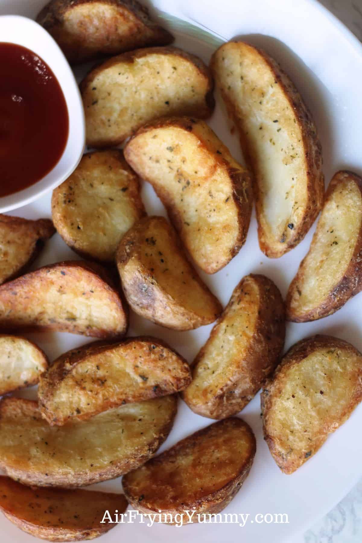Air Fryer Frozen Potato Wedges - Air Frying Yummy