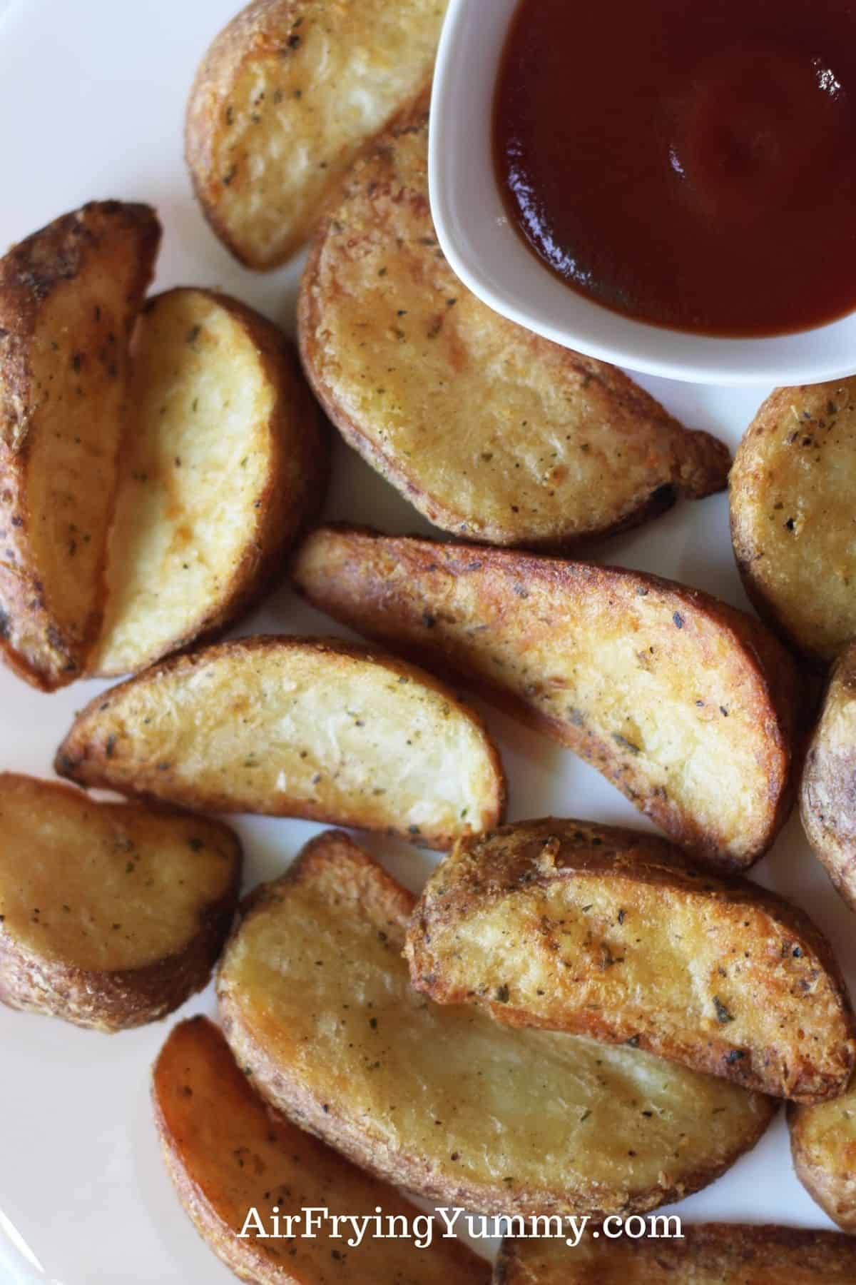 Air Fryer Frozen Potato Wedges - Air Frying Yummy